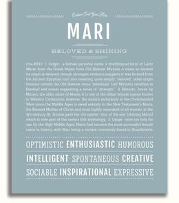Mari | Name Art Print – Name Stories