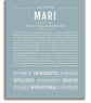 Mari | Name Art Print – Name Stories