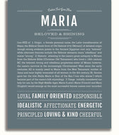 Maria | Name Art Print – Name Stories