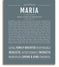 Maria Personalized Name Meaning Art Prints – Name Stories