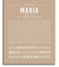 Maria Personalized Name Meaning Art Prints – Name Stories