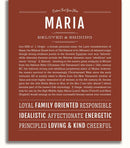 Maria | Name Art Print – Name Stories