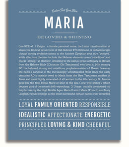Maria | Name Art Print – Name Stories