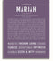 Mariah Personalized Name Meaning Art Prints – Name Stories