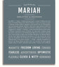 Mariah Personalized Name Meaning Art Prints – Name Stories