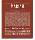 Mariah | Name Art Print – Name Stories