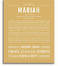Mariah Personalized Name Meaning Art Prints – Name Stories