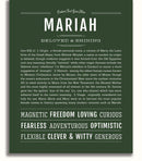 Mariah | Name Art Print – Name Stories