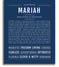 Mariah Personalized Name Meaning Art Prints – Name Stories