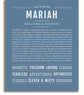 Mariah | Name Art Print – Name Stories