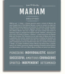 Mariam | Name Art Print – Name Stories