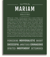 Mariam | Name Art Print – Name Stories