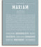 Mariam | Name Art Print – Name Stories
