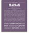 Marian | Name Art Print – Name Stories