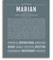 Marian | Name Art Print – Name Stories