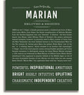 Marian | Name Art Print – Name Stories