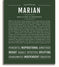 Marian | Name Art Print – Name Stories