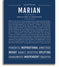 Marian | Name Art Print – Name Stories