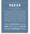 Marian | Name Art Print – Name Stories