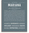 Mariana | Name Art Print – Name Stories
