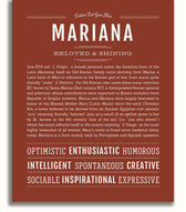 Mariana | Name Art Print – Name Stories