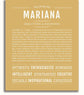 Mariana Personalized Name Meaning Art Prints – Name Stories