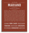Mariano Personalized Name Meaning Art Prints – Name Stories