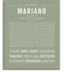 Mariano Personalized Name Meaning Art Prints – Name Stories