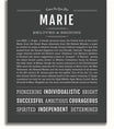 Marie | Name Art Print – Name Stories