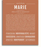 Marie | Name Art Print – Name Stories