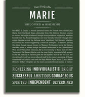 Marie | Name Art Print – Name Stories