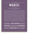 Mariel Personalized Name Meaning Art Prints – Name Stories