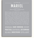 Mariel | Name Art Print – Name Stories