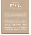 Mariel | Name Art Print – Name Stories