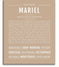 Mariel | Name Art Print – Name Stories