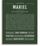 Mariel | Name Art Print – Name Stories