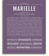 Marielle | Name Art Print – Name Stories