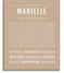 Marielle Personalized Name Meaning Art Prints – Name Stories