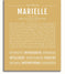 Marielle Personalized Name Meaning Art Prints – Name Stories