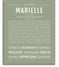 Marielle Personalized Name Meaning Art Prints – Name Stories