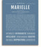 Marielle Personalized Name Meaning Art Prints – Name Stories