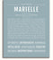 Marielle Personalized Name Meaning Art Prints – Name Stories
