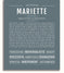 Mariette Personalized Name Meaning Art Prints – Name Stories