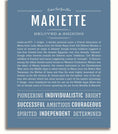 Mariette Personalized Name Meaning Art Prints – Name Stories