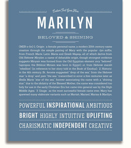 Marilyn | Name Art Print – Name Stories