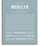 Marilyn Personalized Name Meaning Art Prints – Name Stories