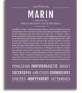 Marin | Name Art Print – Name Stories