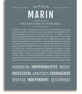 Marin | Name Art Print – Name Stories