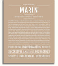 Marin | Name Art Print – Name Stories