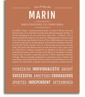 Marin | Name Art Print – Name Stories